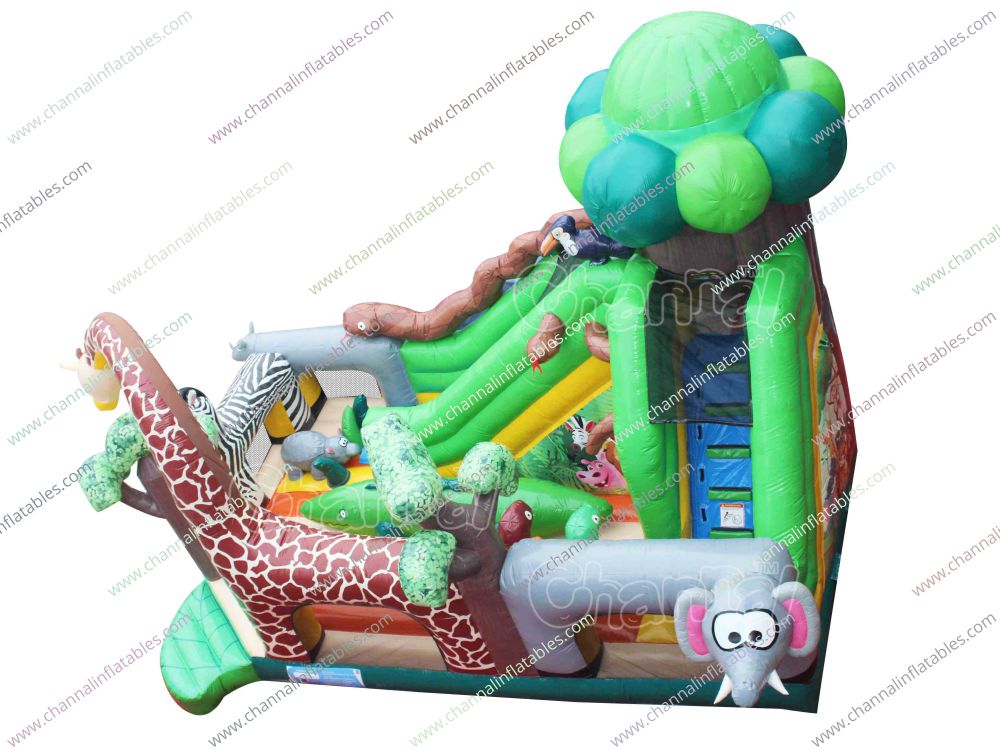 African Safari Inflatable Playground - Channal Inflatables