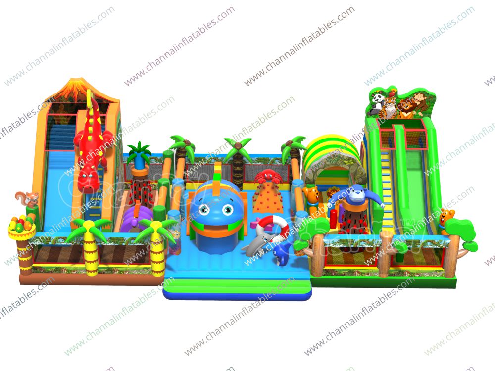 3-in-1 Inflatable Playground - Channal Inflatables