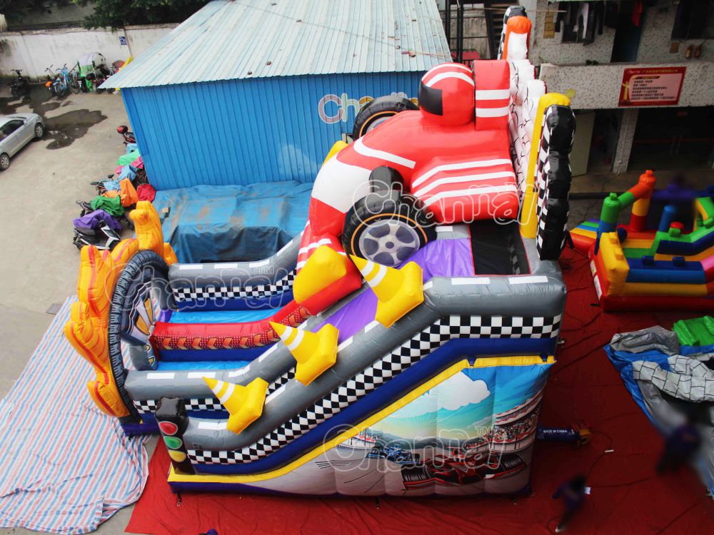 Open-wheel Racing Inflatable Slide - Channal Inflatables