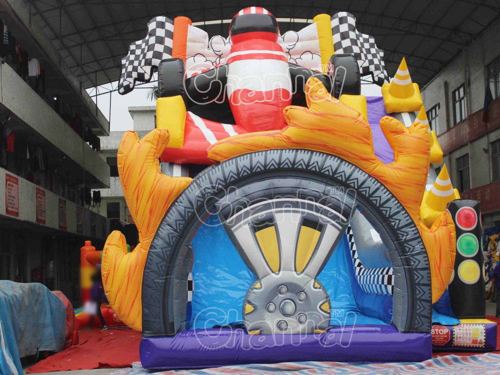 Open-wheel Racing Inflatable Slide - Channal Inflatables