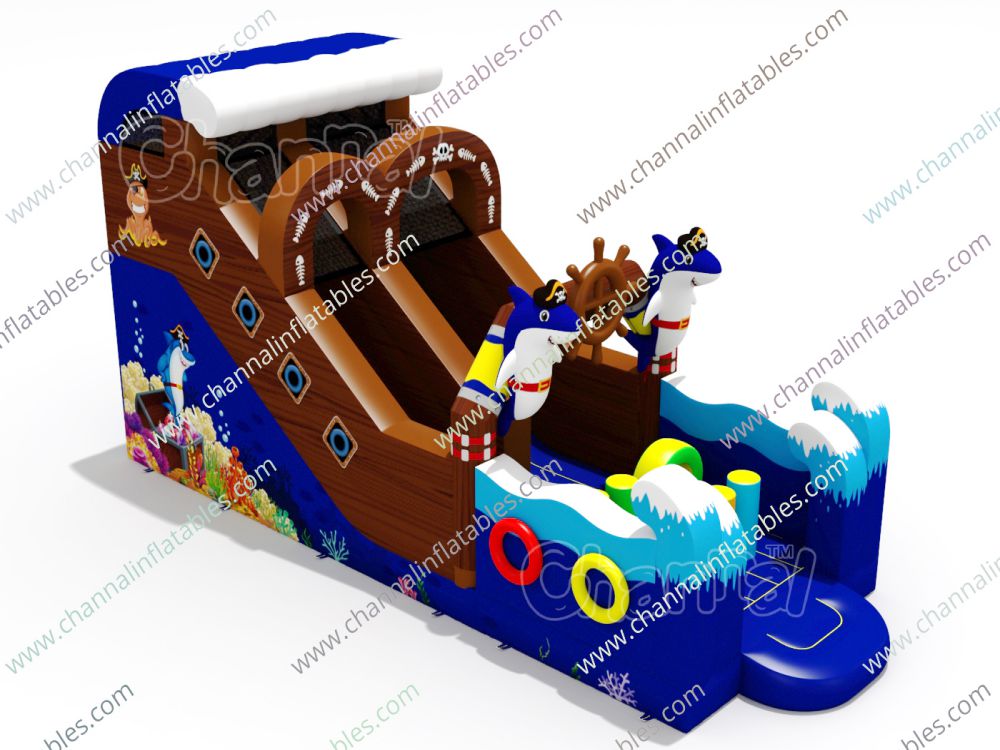 Inflatable Pirate Ship Slide - Channal Inflatables