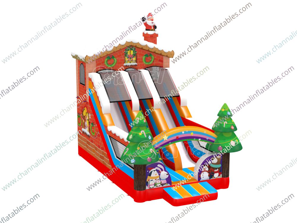Christmas House Inflatable Slide - Channal Inflatables