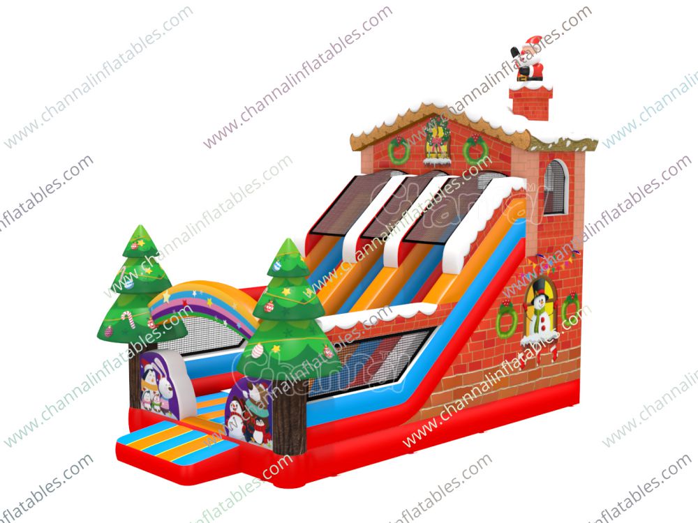 Christmas House Inflatable Slide - Channal Inflatables