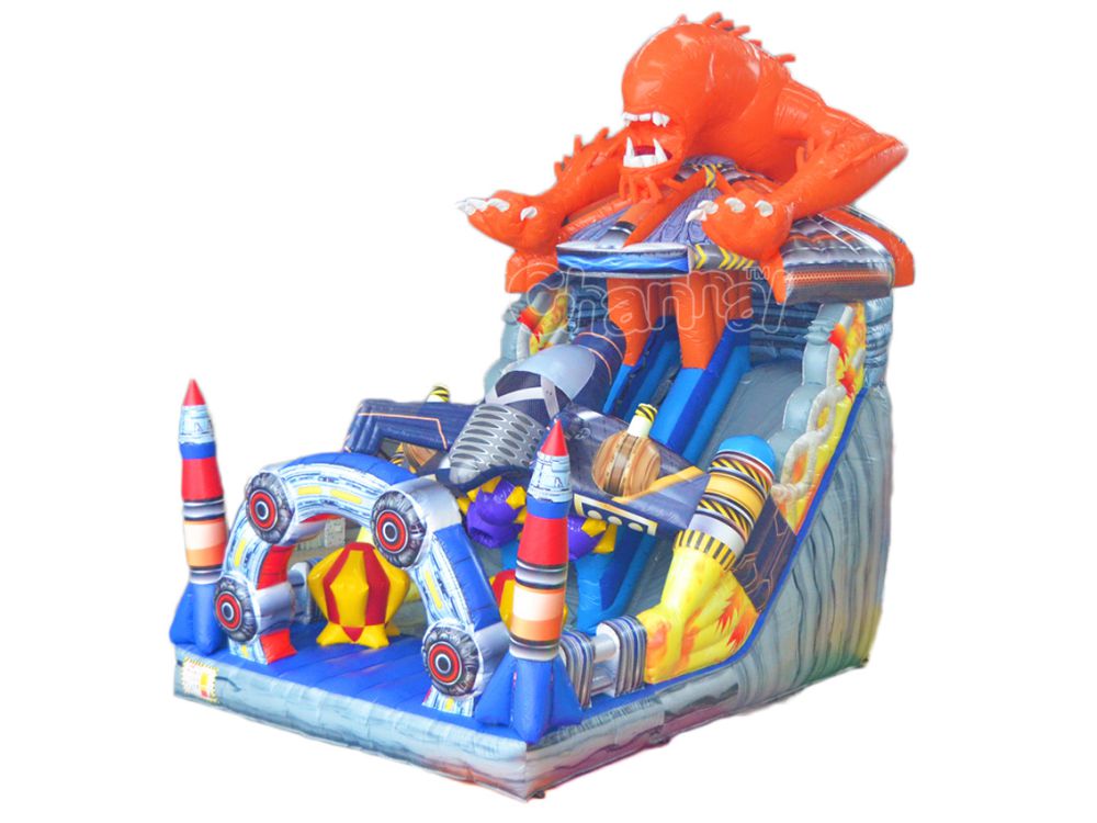 Alien Invasion Inflatable Slide - Channal Inflatables