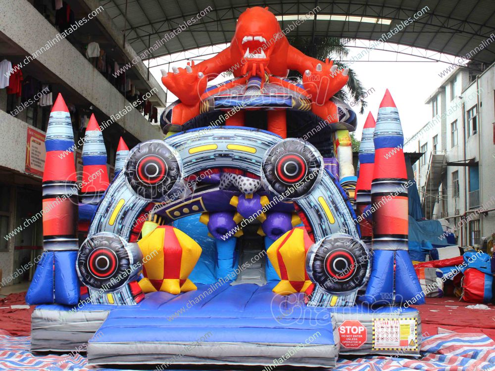 Alien Invasion Inflatable Slide - Channal Inflatables