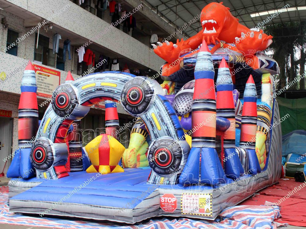 Alien Invasion Inflatable Slide - Channal Inflatables