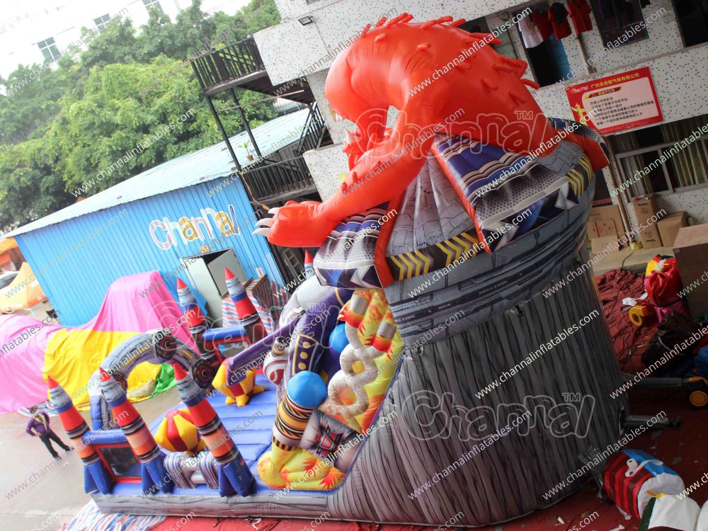 Alien Invasion Inflatable Slide - Channal Inflatables