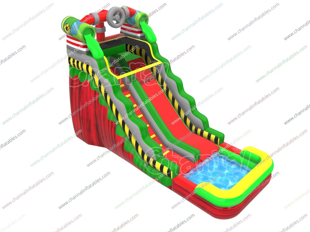 Poison Leak Inflatable Water Slide - Channal Inflatables