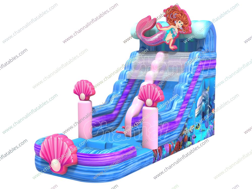 Mermaid Pearl Inflatable Water Slide - Channal Inflatables