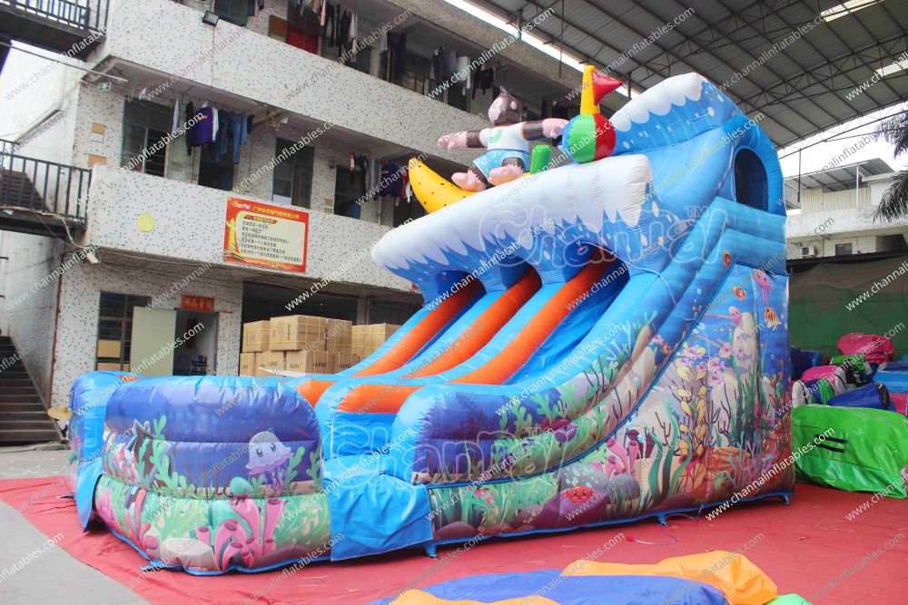 Surfing Inflatable Water Slide - Channal Inflatables
