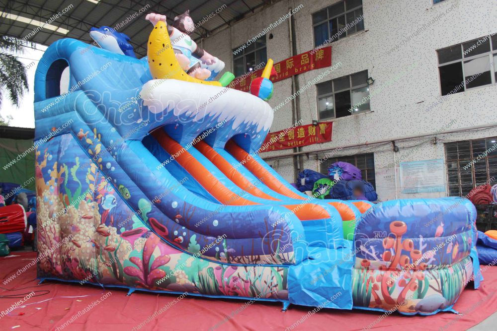 Surfing Inflatable Water Slide - Channal Inflatables