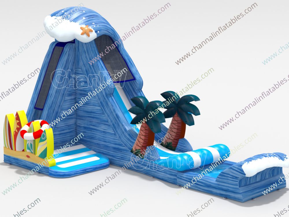 Giant Wave Inflatable Water Slide - Channal Inflatables
