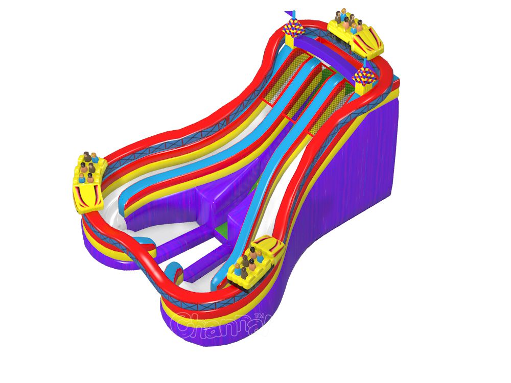 Roller Coaster Inflatable Water Slide - Channal Inflatables