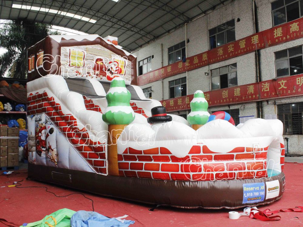 Xmas House Inflatable Slide - Channal Inflatables