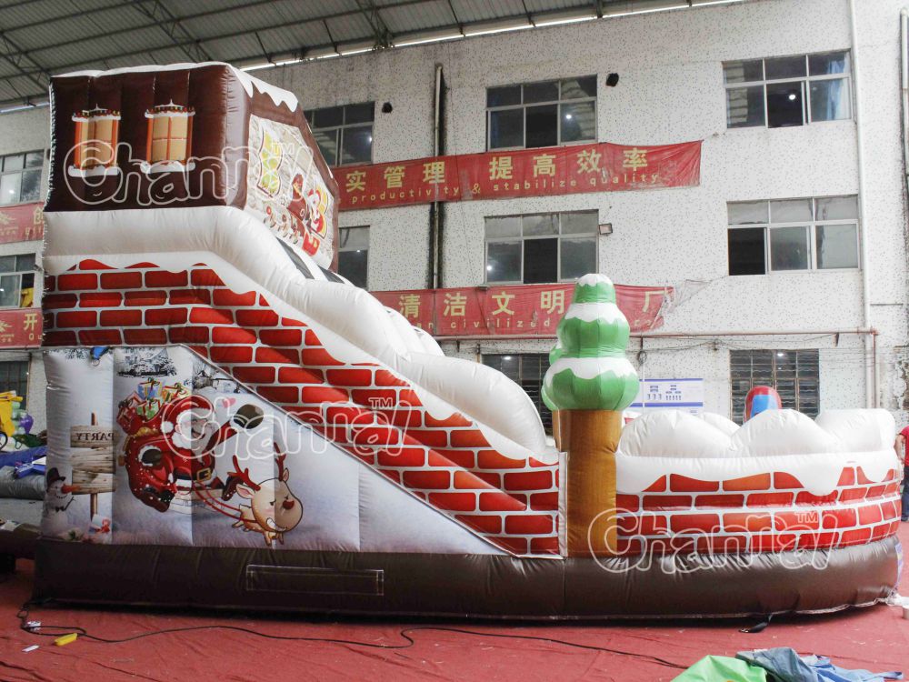Xmas House Inflatable Slide - Channal Inflatables