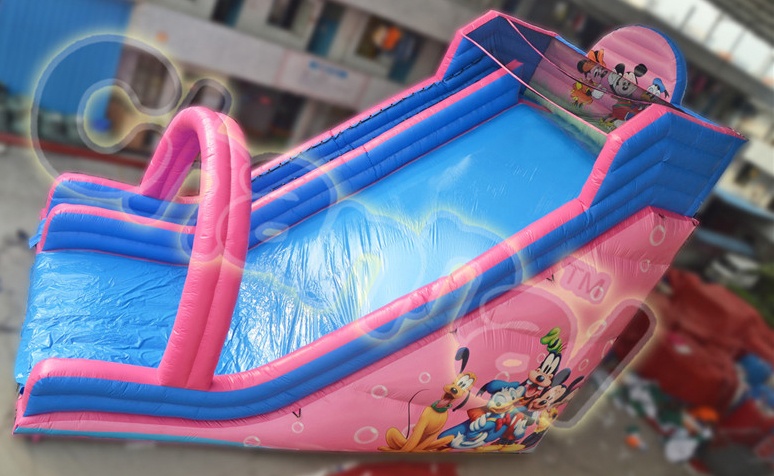 Pink Mickey Mouse Inflatable Slide - Channal Inflatables