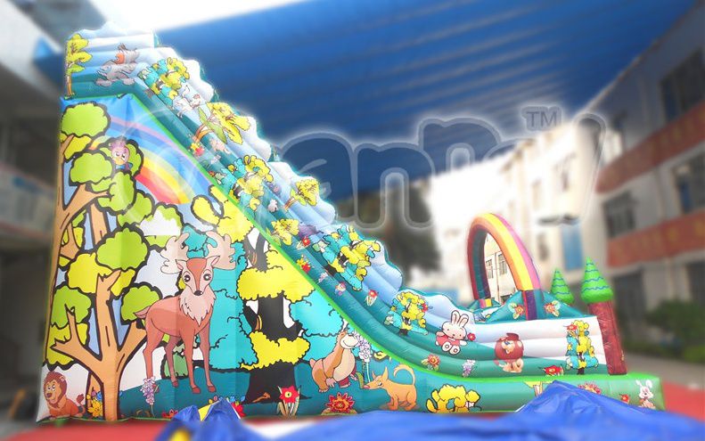Forest Animals Inflatable Slide - Channal Inflatables