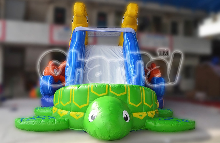 Sea Turtle Seahorse Inflatable Slide - Channal Inflatables