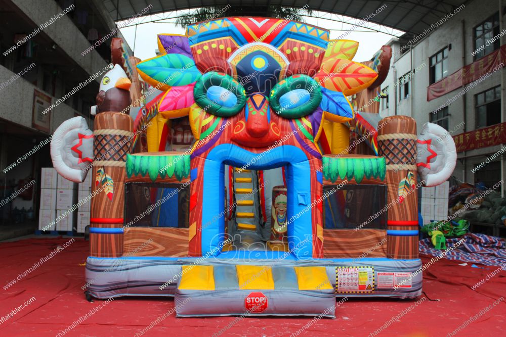 Native American Inflatable Slide - Channal Inflatables