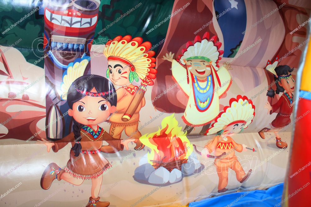 Native American Inflatable Slide - Channal Inflatables
