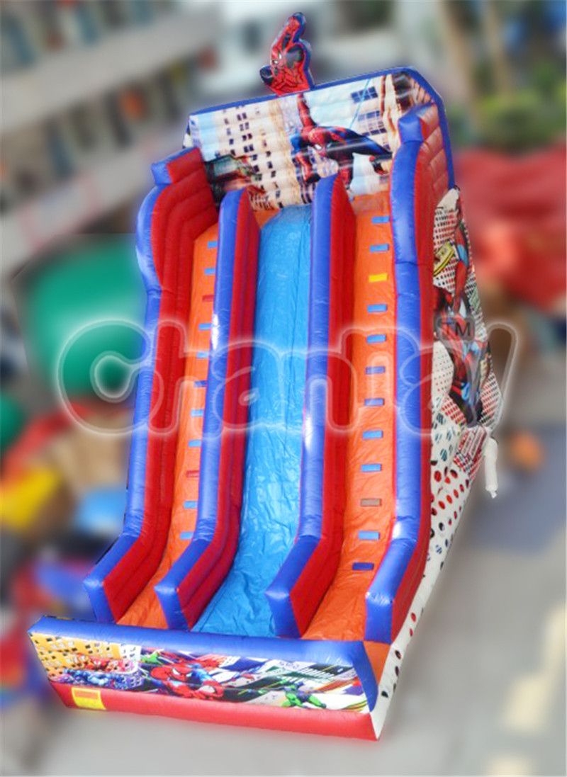 Spider Man Red Inflatable Slide - Channal Inflatables
