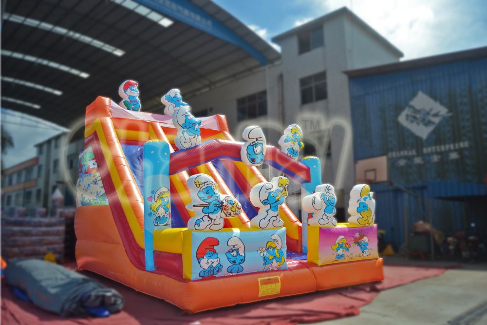 The Smurfs Inflatable Slide - Channal Inflatables