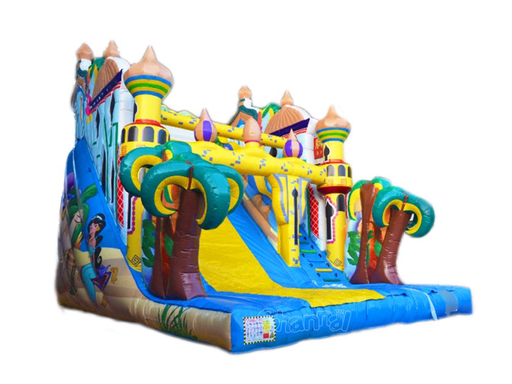 Princess Jasmine Castle Inflatable Slide - Channal Inflatables