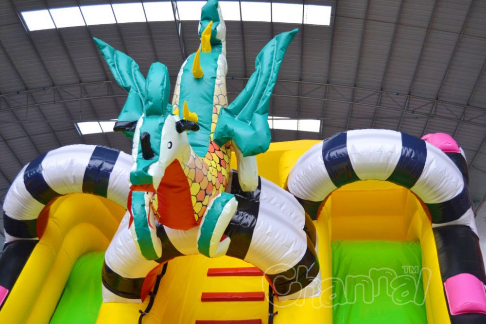 Fire Dragon Inflatable Slide - Channal Inflatables