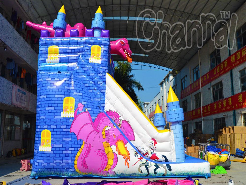 Knight vs Dragon Inflatable Slide - Channal Inflatables