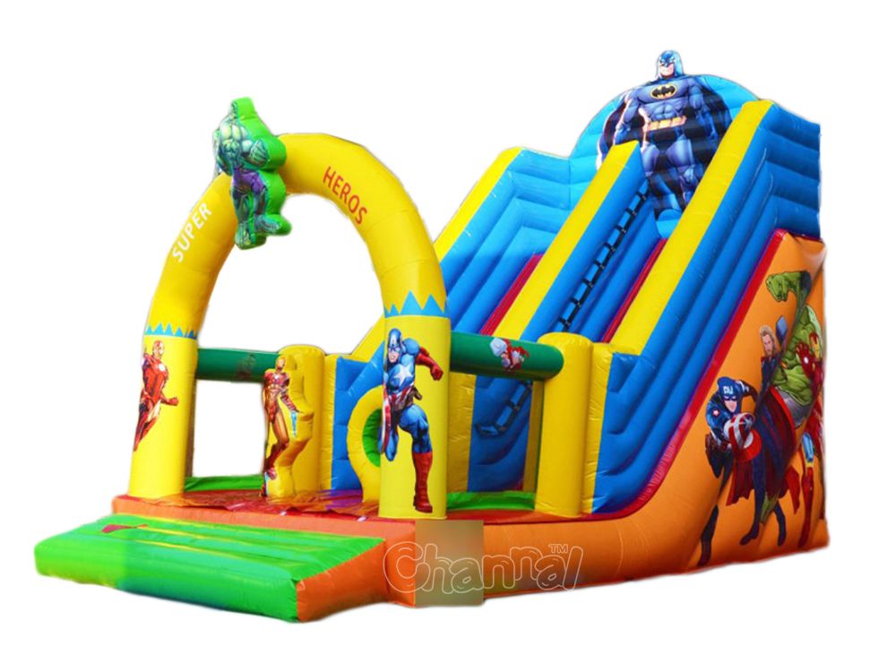 Superhero Inflatable Slide - Channal Inflatables