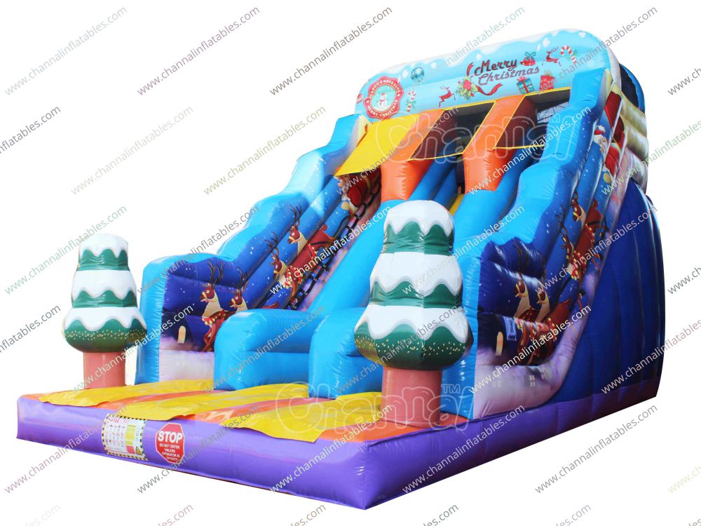 Santa Reindeer Inflatable Slide - Channal Inflatables
