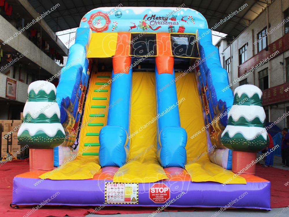 Santa Reindeer Inflatable Slide - Channal Inflatables