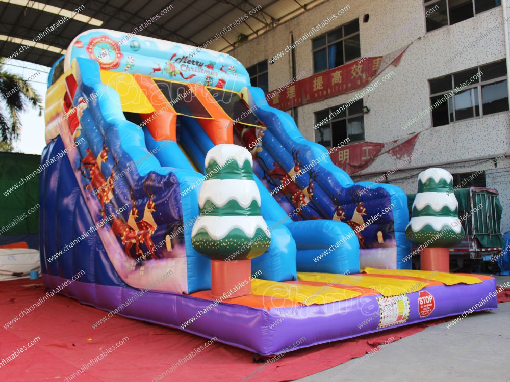 Santa Reindeer Inflatable Slide - Channal Inflatables