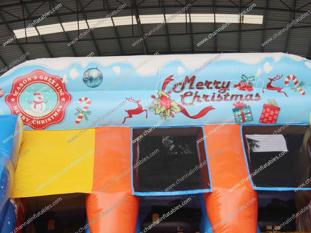 Santa Reindeer Inflatable Slide - Channal Inflatables