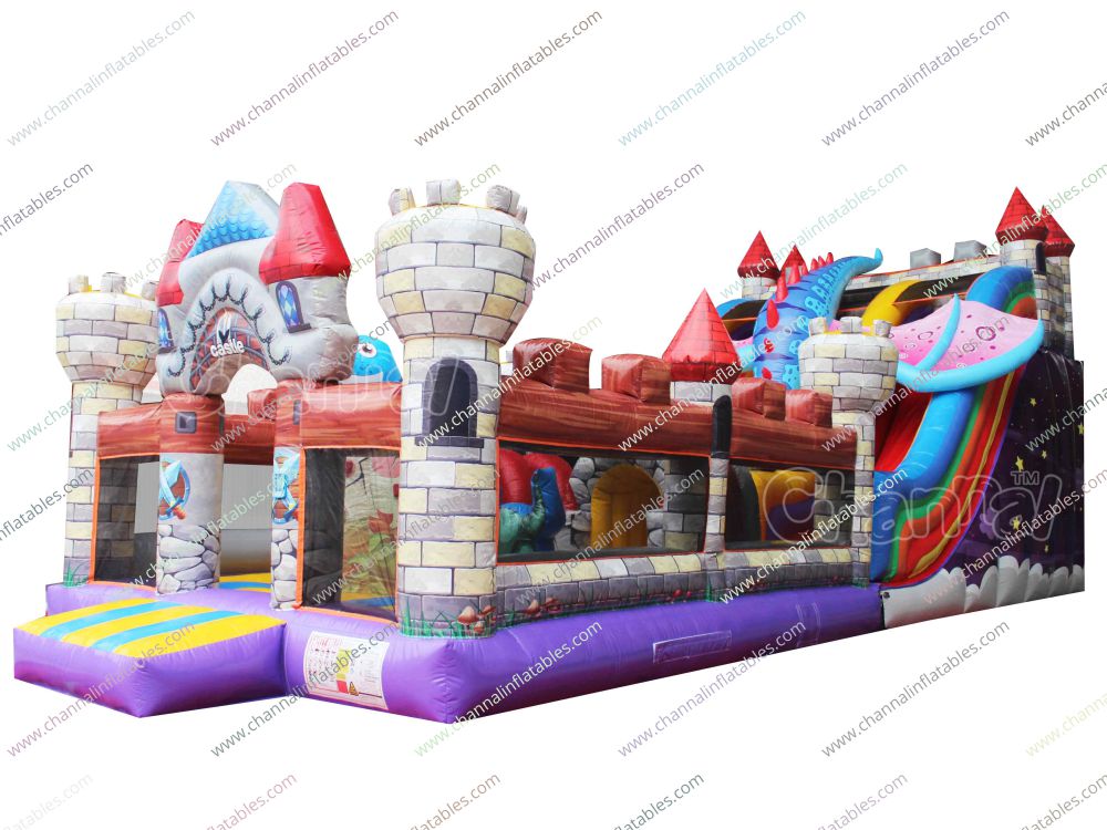 Dragon Castle Inflatable Slide - Channal Inflatables