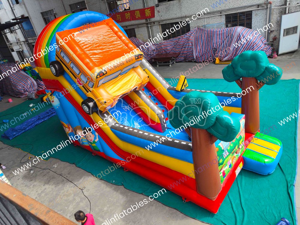 School Bus Inflatable Slide for Sale - Channal Inflatables