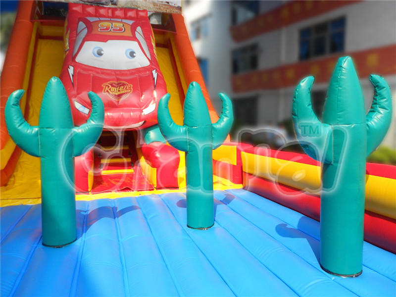 Cars In Desert Inflatable Slide - Channal Inflatables