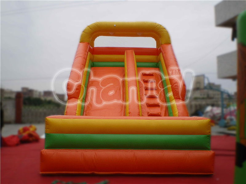 20'H Orange Inflatable Slide - Channal Inflatables