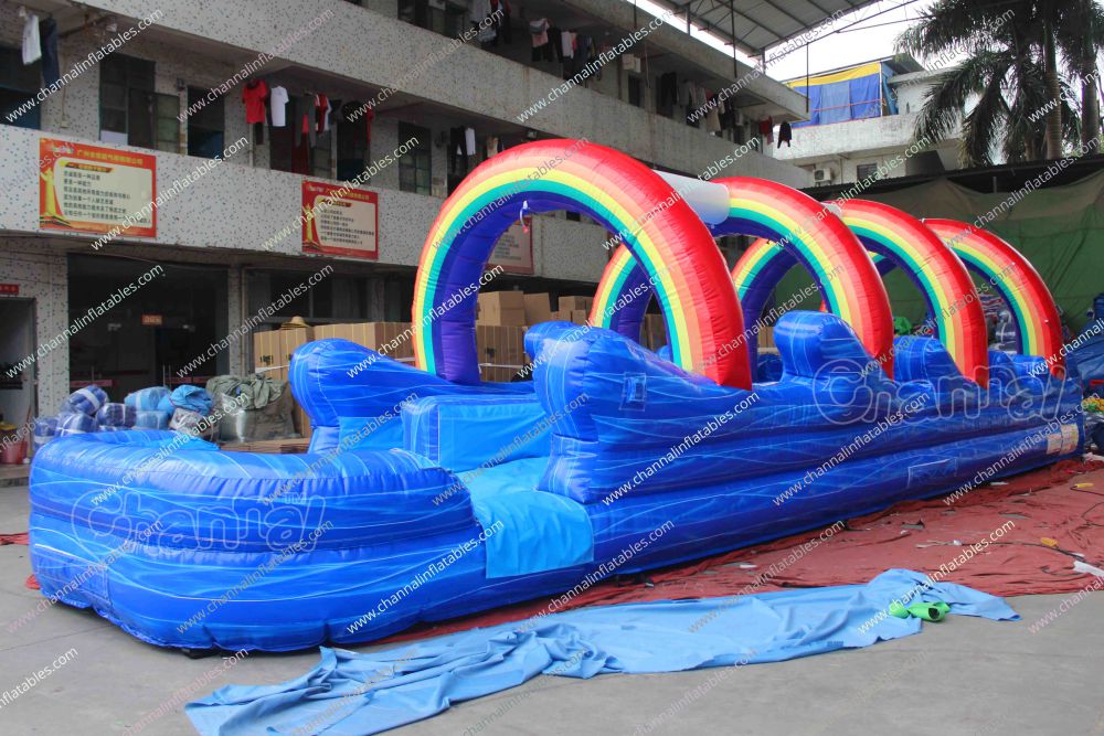 Rainbow Slip and Slide - Channal Inflatables