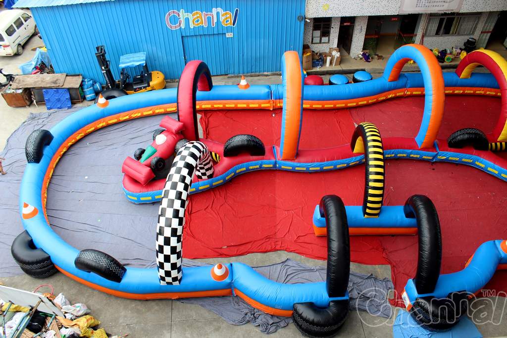 Giant Inflatable Speedway Go Kart Race Track - Channal Inflatables