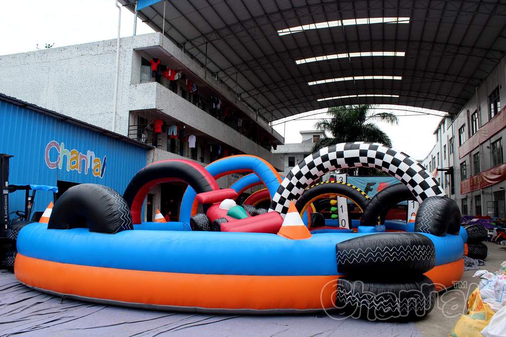 Giant Inflatable Speedway Go Kart Race Track - Channal Inflatables