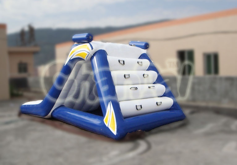 Blue Inflatable Airtight Pool Water Slide - Channal Inflatables