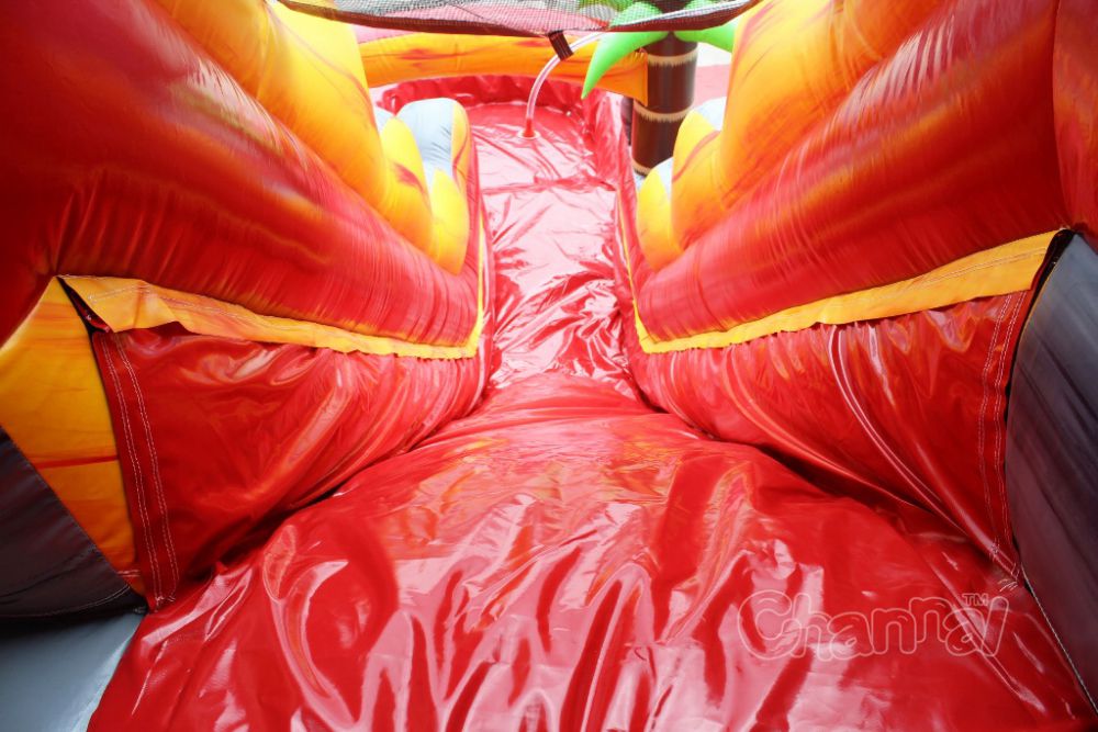 Red Tropical Inflatable Water Slide - Channal Inflatables