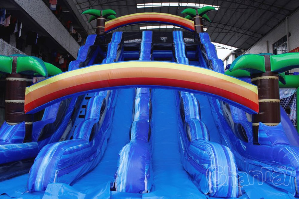 3 Lane Inflatable Water Slide - Channal Inflatables