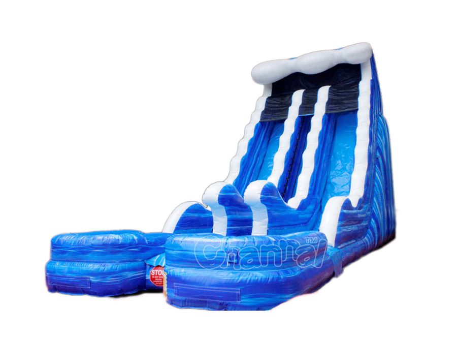 Double Water Slide With Pool - Channal Inflatables