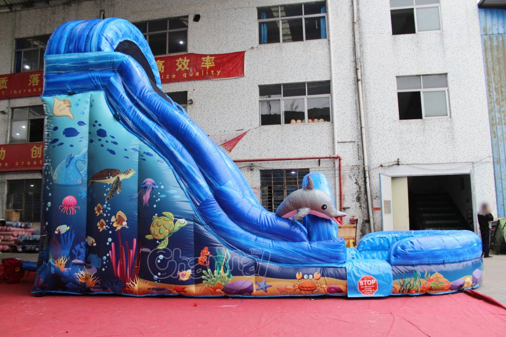 Ocean Theme Water Slide - Channal Inflatables