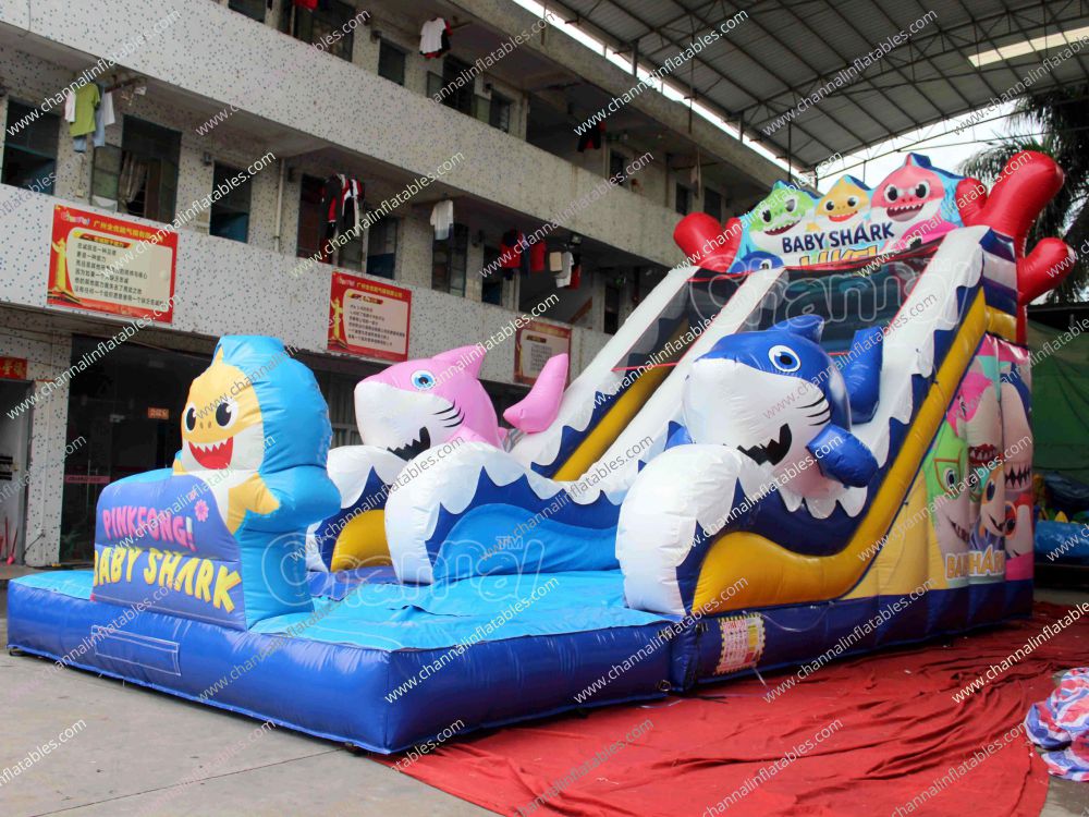 Baby Shark Inflatable Water Slide - Channal Inflatables
