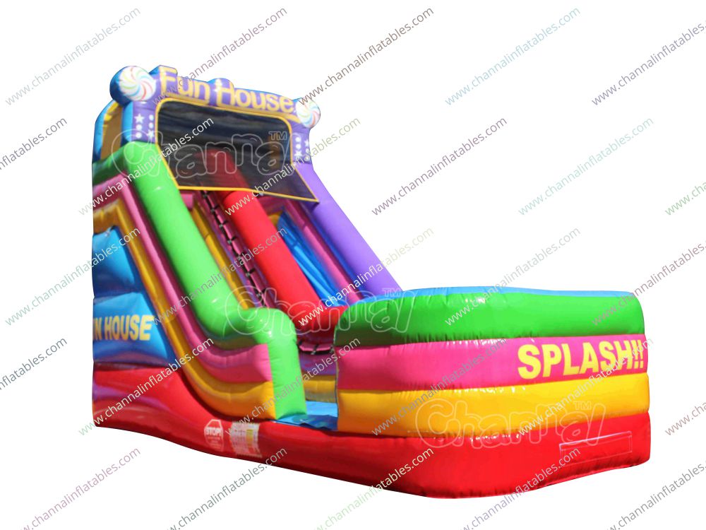 Splash Inflatable Water Slide - Channal Inflatables