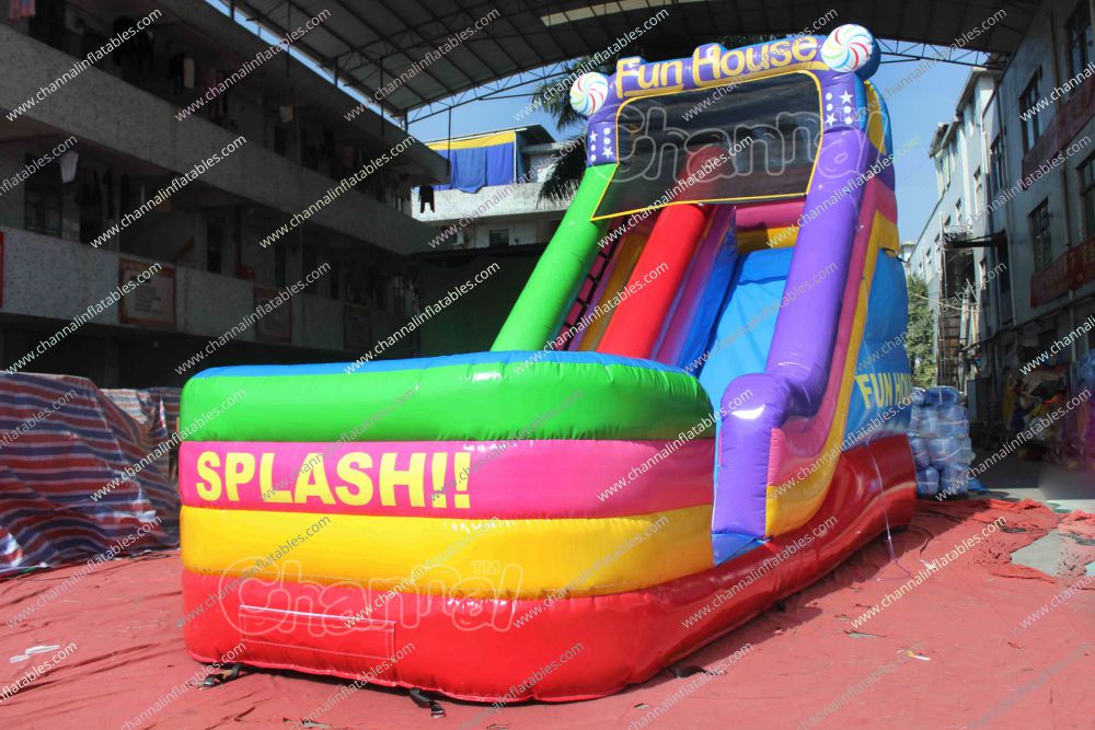 Splash Inflatable Water Slide - Channal Inflatables