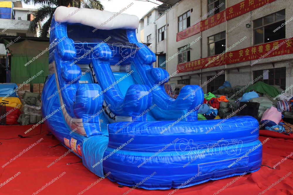 Blue Waves Water Slide - Channal Inflatables